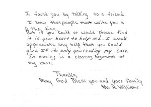 Archie Williams' Heartbreaking Letter to Barry Scheck: "It’s like no ...